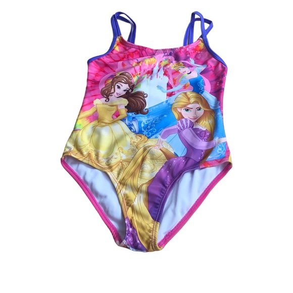 Disney | Swim | Disney Princes One Piece Swimsuit Kids Size 6 S | Poshmark